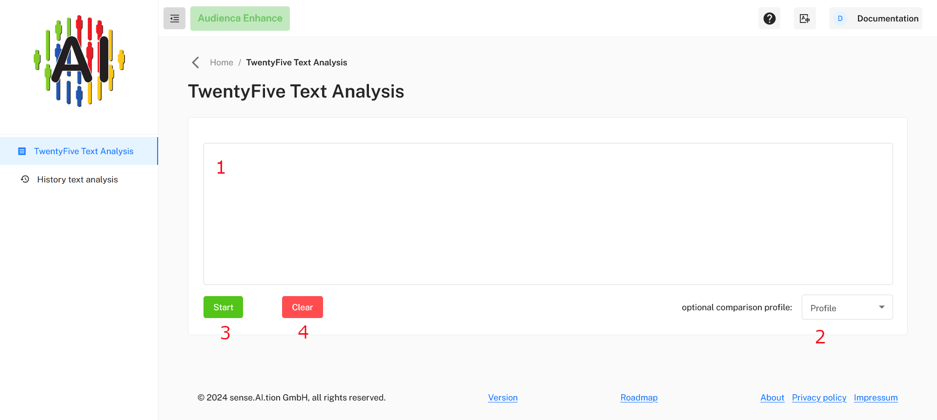 Starting a new text analysis :: TwentyFive - Knowledge Base
